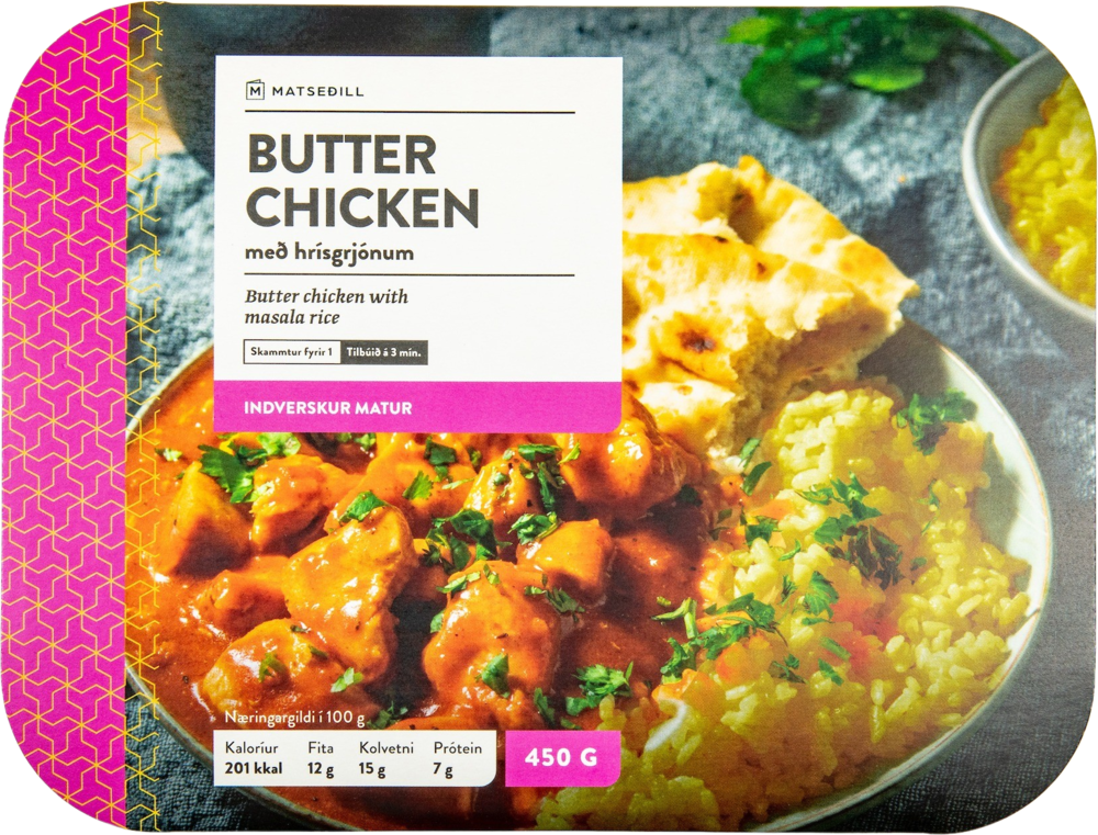 Matseðill Butter kjúklingur með hrísgrjónum | Krónan